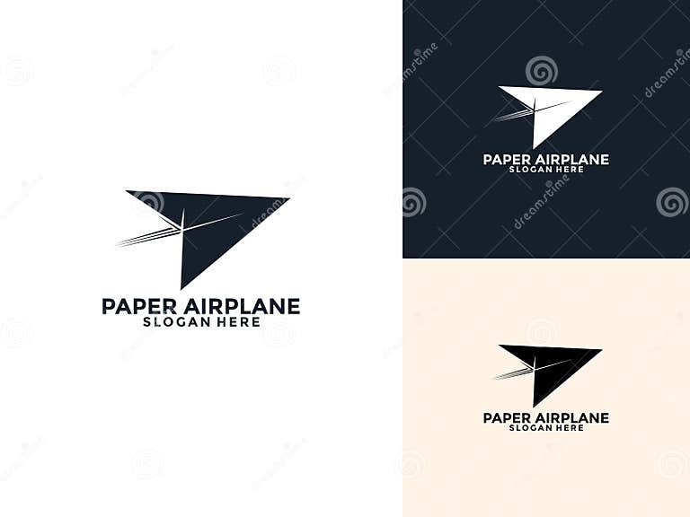 Abstract Airplane Launch Logo Icon Design, Paper Airplane Logo Template ...