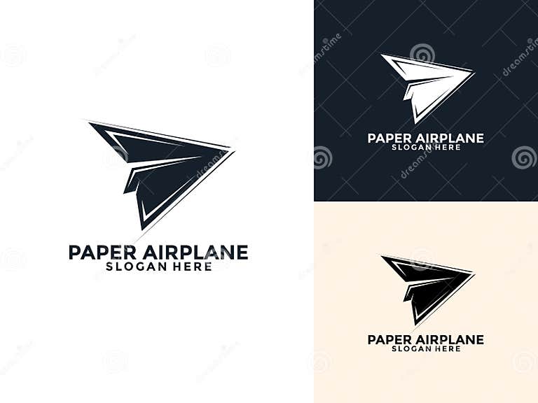Abstract Airplane Launch Logo Icon Design, Paper Airplane Logo Template ...