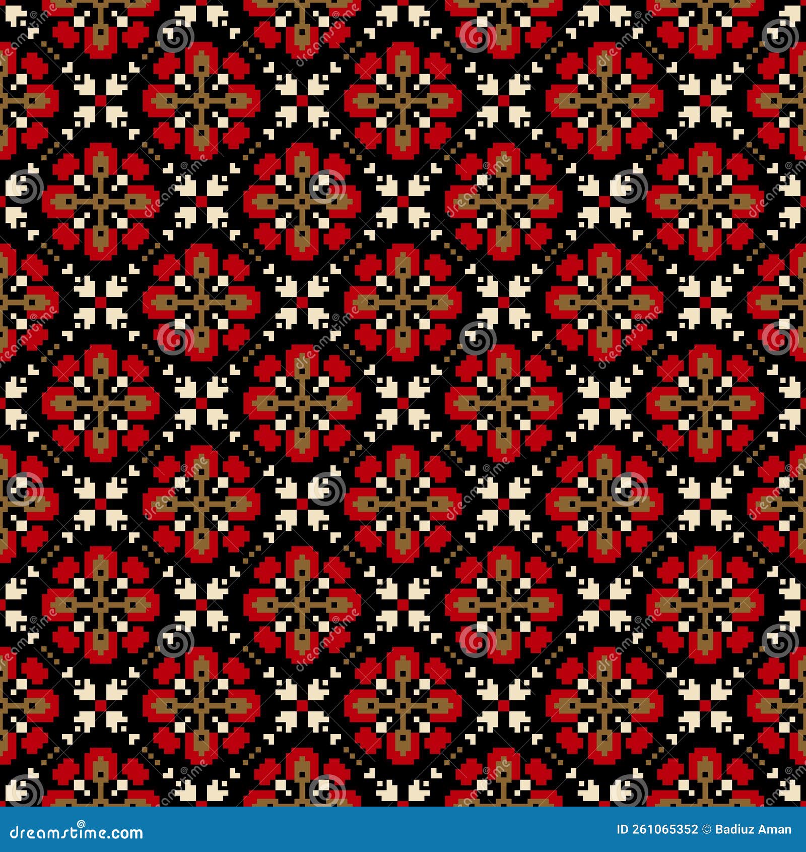 Ajrakh Seamless Pattern, Illustration Design Stock Illustration ...