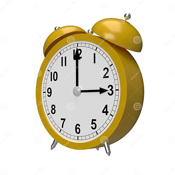Abstract Alarm Clock on White Background. Stock Illustration ...