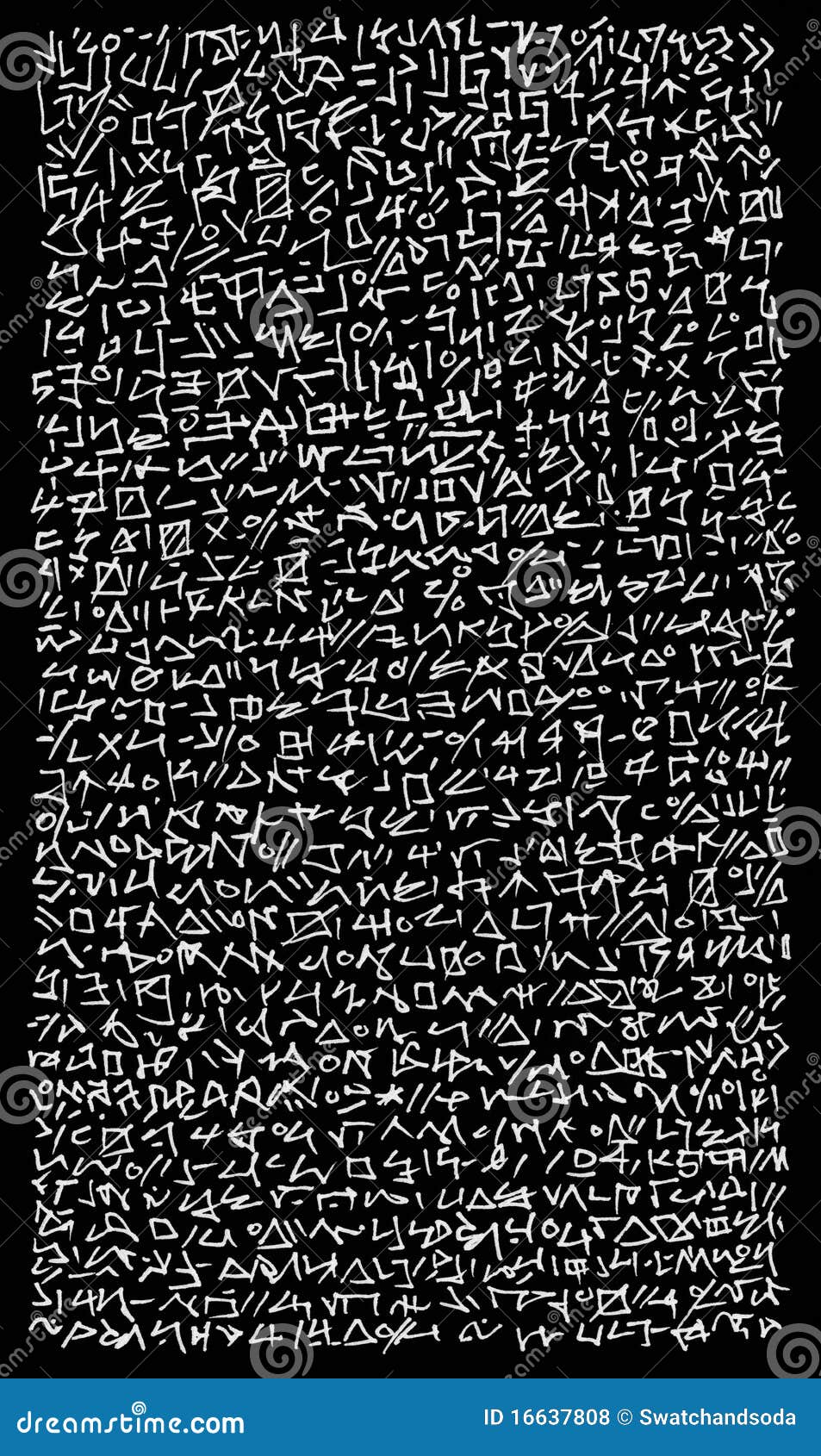 Abstract Alien Hieroglyphic Encryption Background Stock Illustration ...