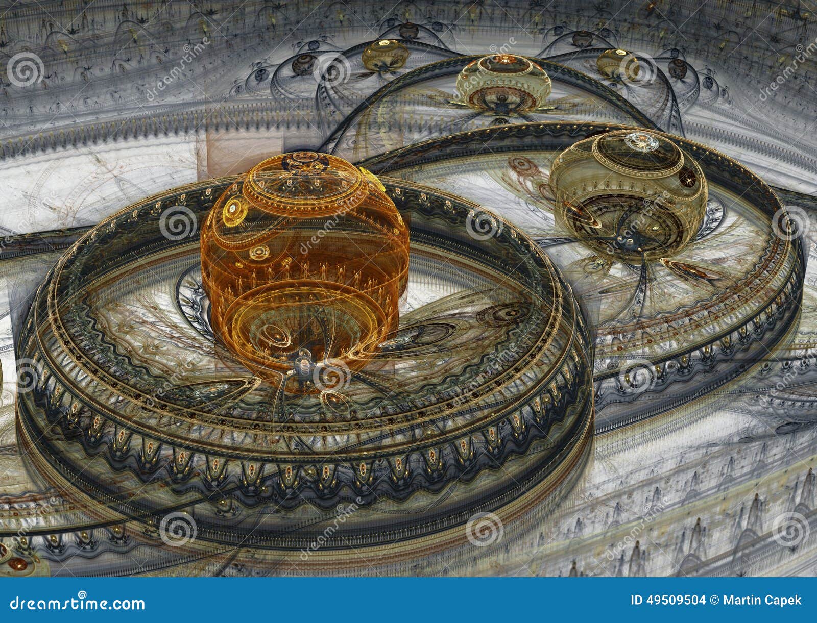 Abstract alien landscape stock illustration. Illustration of design ...