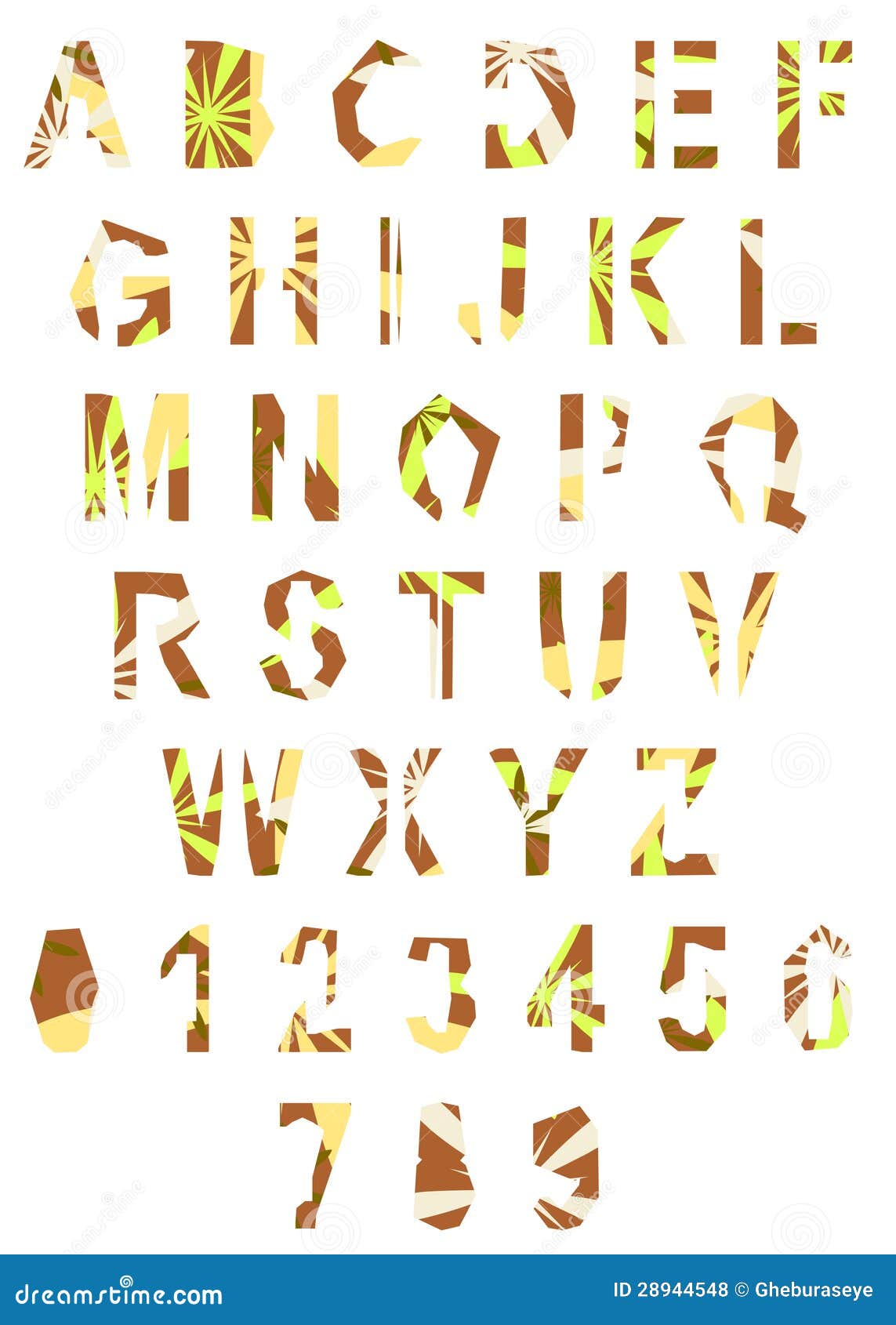 Abstract alphabet stock vector. Illustration of artistic - 28944548