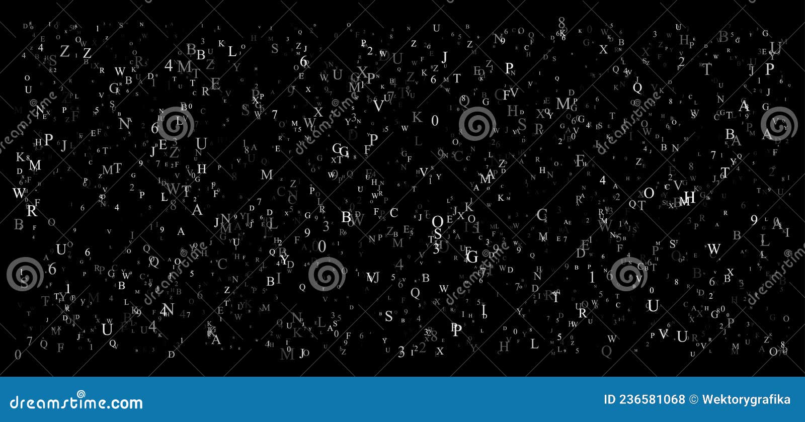 Flying Of Big Letters Vector Illustration | CartoonDealer.com #57625182