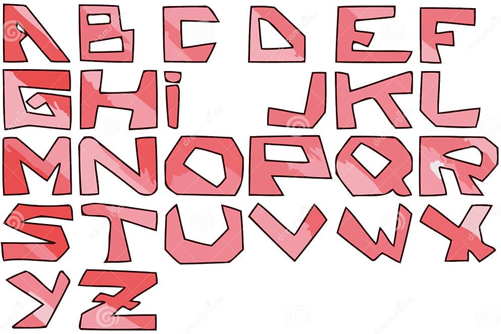 Colorful Abstract Alphabet Isolated Stock Illustration - Illustration ...