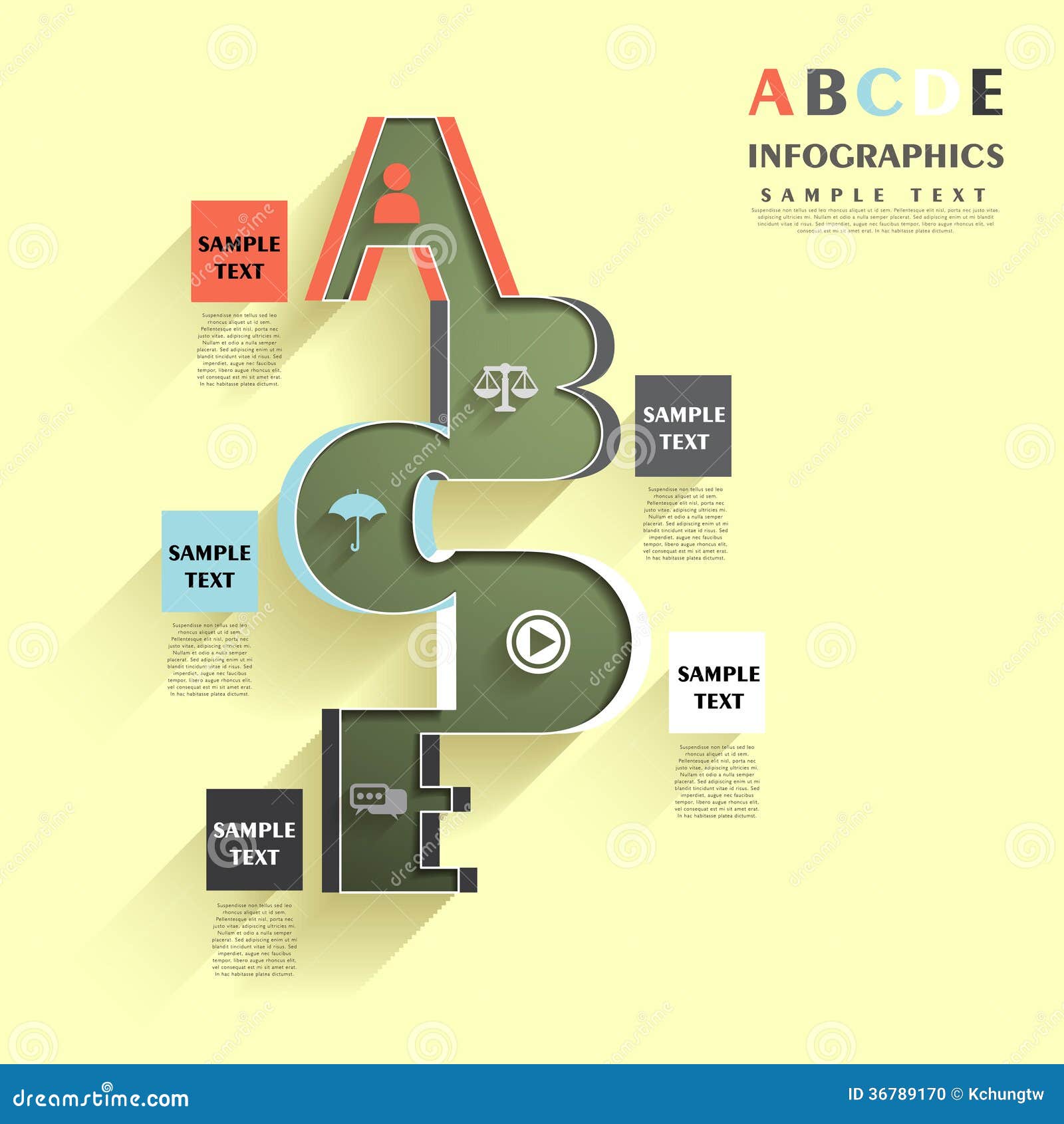 Abstract Alphabet Infographics Stock Vector - Illustration of geometric ...