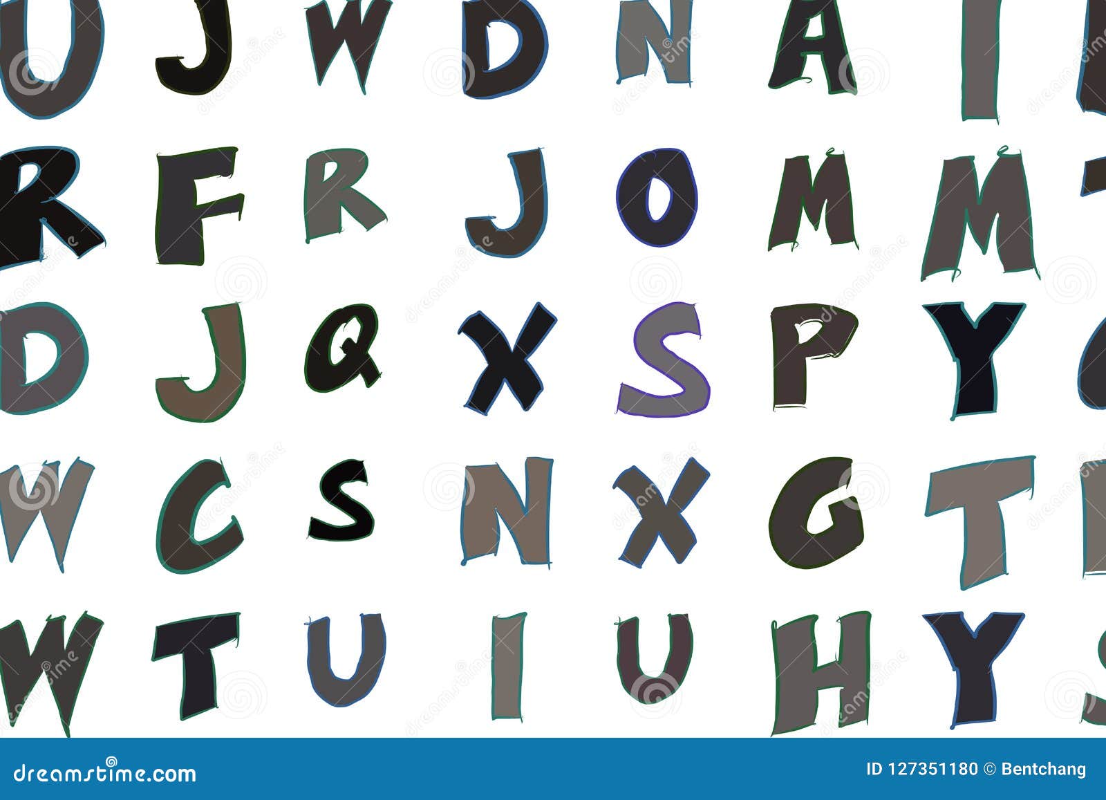 Abstract Alphabets Letters. Drawing, Generative, Details & Backdrop ...