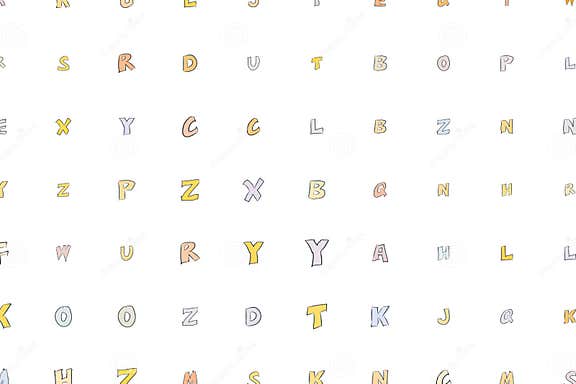 Abstract Alphabets Letters. Typography, Pattern, Template & Repeat ...