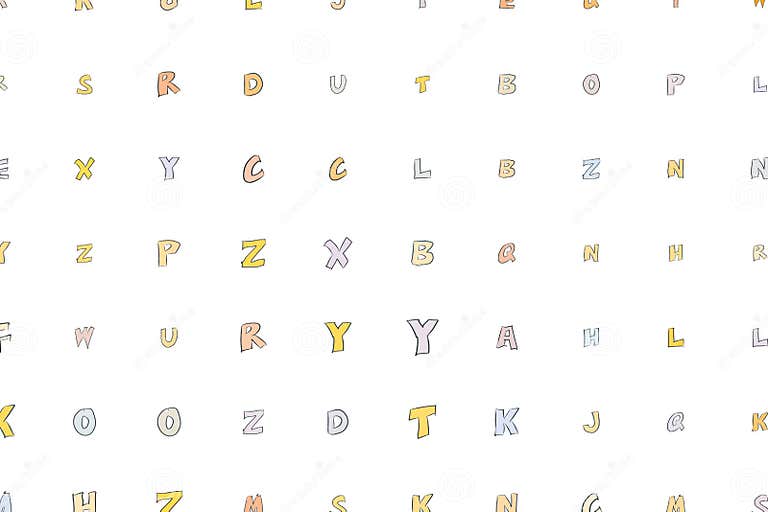 Abstract Alphabets Letters. Typography, Pattern, Template & Repeat ...
