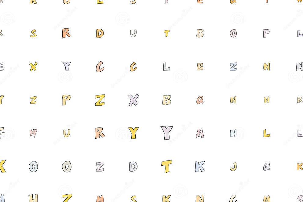 Abstract Alphabets Letters. Typography, Pattern, Template & Repeat ...