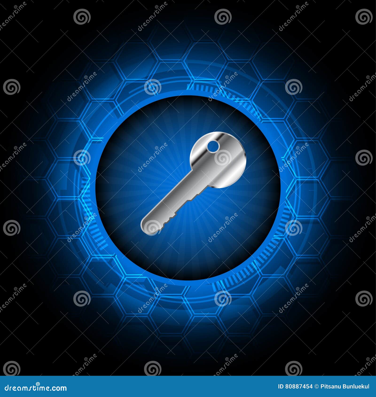 Abstract Aluminium Key Icon Technology Background Vector Illustration ...