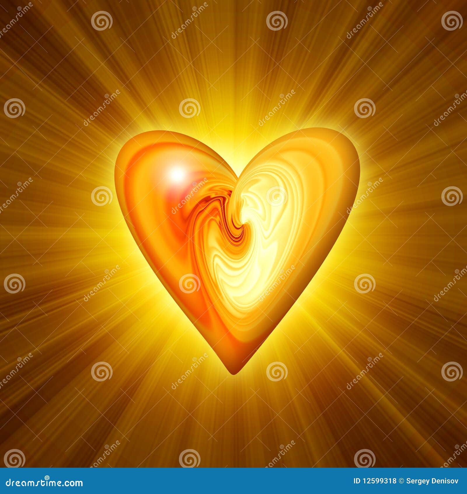 Abstract amber heart stock illustration. Illustration of happy - 12599318