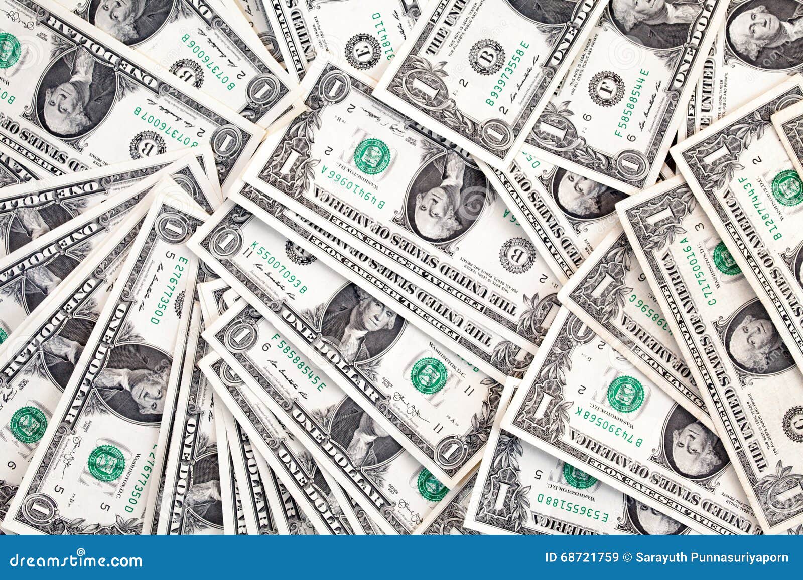 Abstract of American Bill Notes Over All the Place Stock Image - Image ...