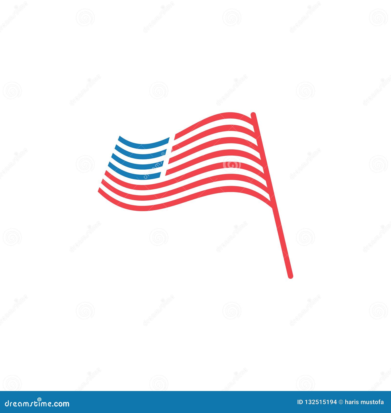 Abstract American Flag Graphic Design Template Vector Illustration ...