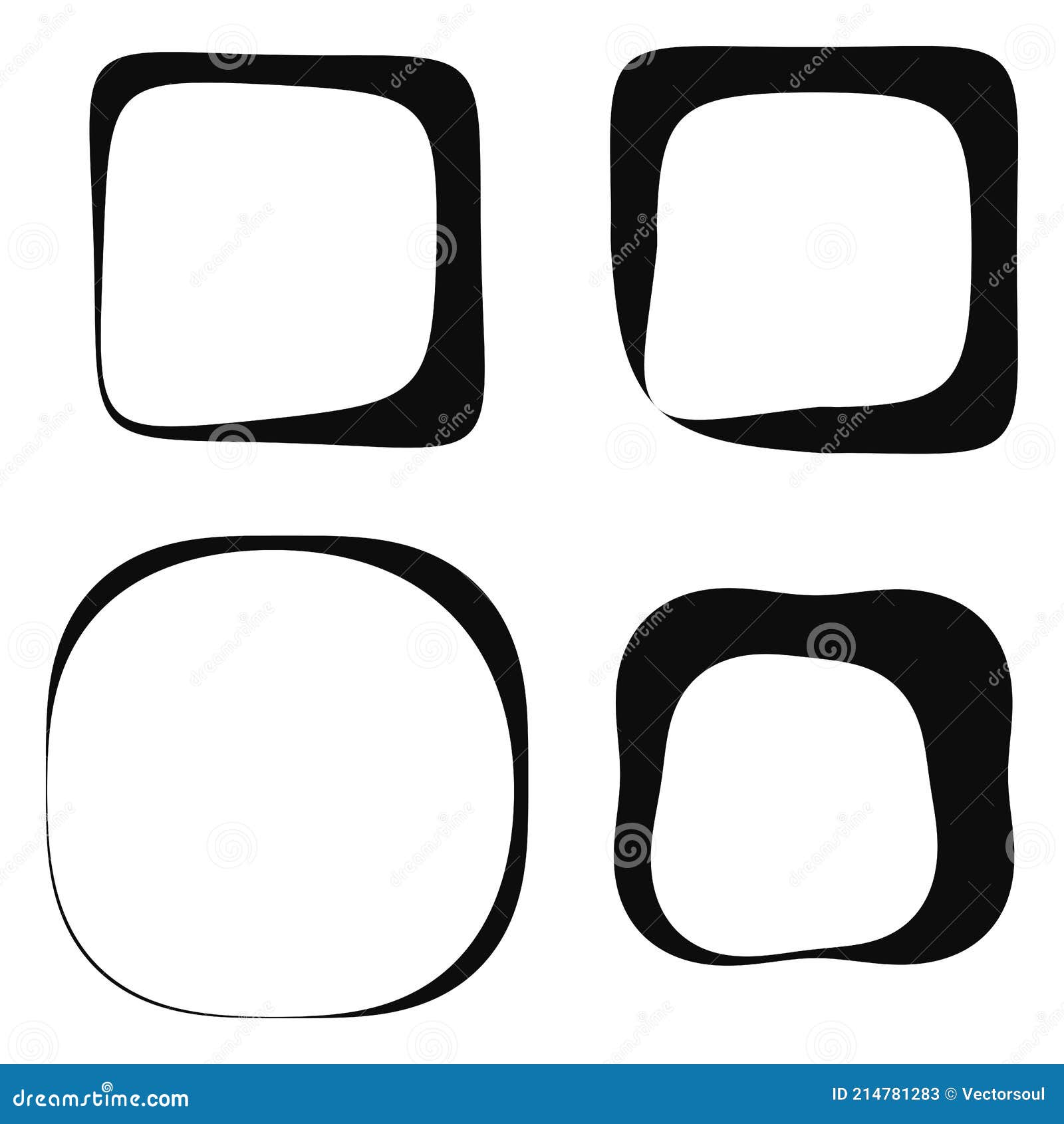 Abstract Amorphous Rounded Square Shape, Element. Rounded Square Icon ...