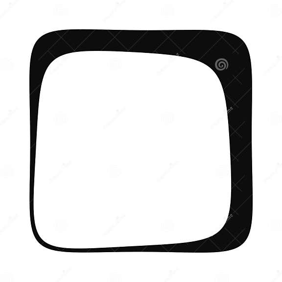 Abstract Amorphous Rounded Square Shape, Element. Rounded Square Icon ...