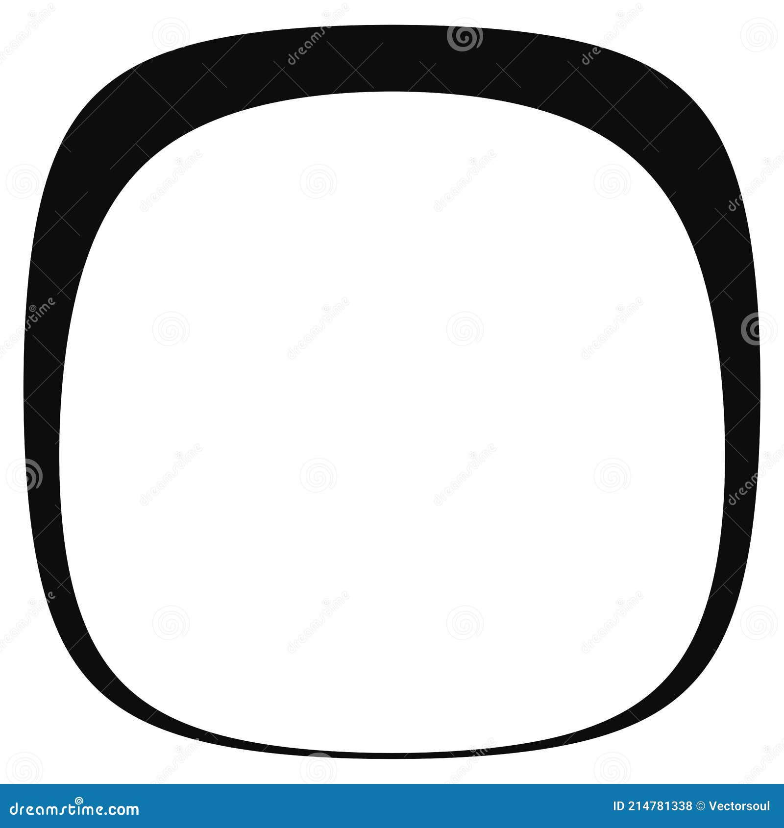 Abstract Amorphous Rounded Square Shape, Element. Rounded Square Icon ...