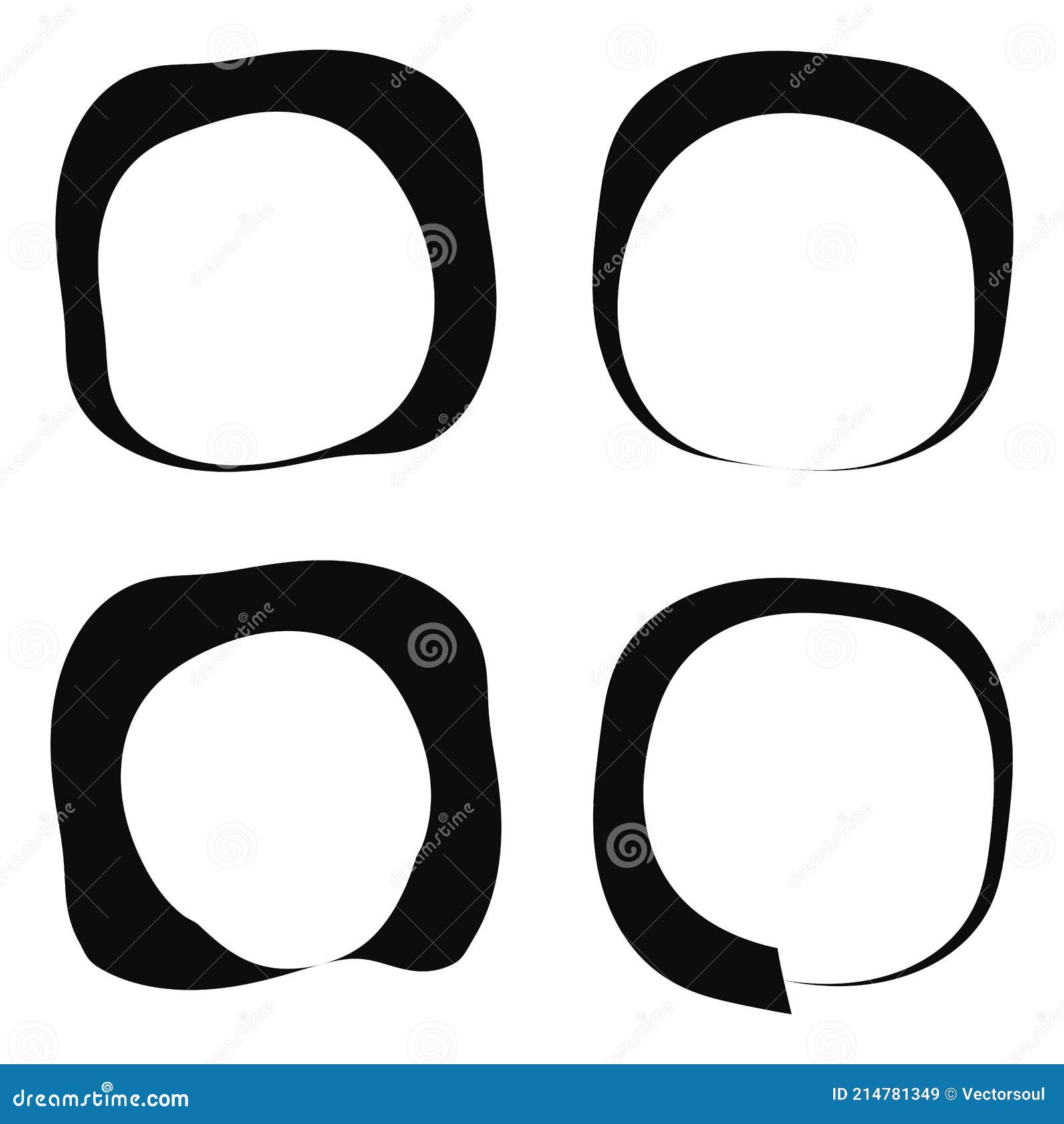 Abstract Amorphous Rounded Square Shape, Element. Rounded Square Icon ...