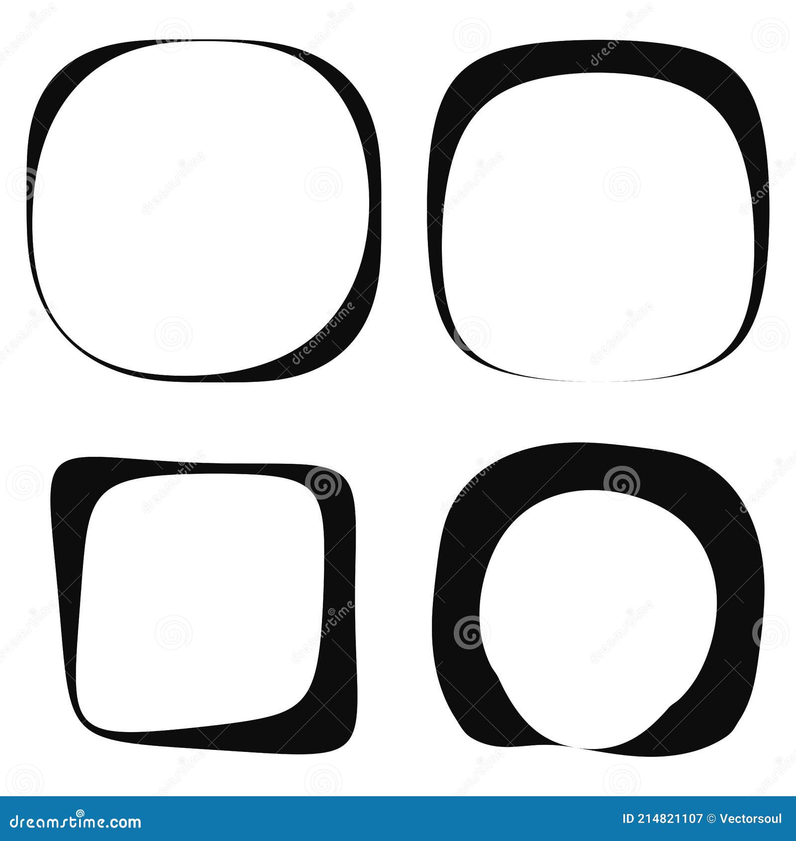 Abstract Amorphous Rounded Square Shape, Element. Rounded Square Icon ...