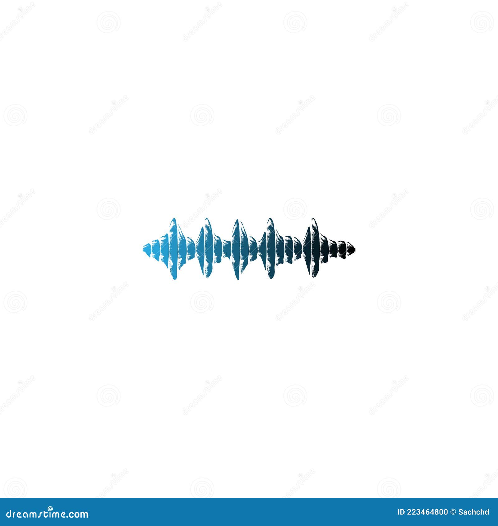 Audio Track Waveform Vector Illustration Stock Vector - Illustration of ...
