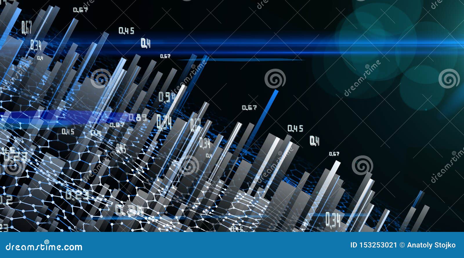 Infographic Dark Timeline Report Template With Descriptive Bubbles ...