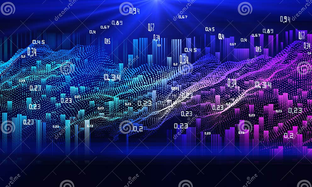 Abstract Analysis Infographics. Bright Flow of the Data. Big Data ...