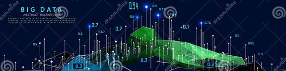 Abstract Analytical Background with Polygonal Color Grid Analyze Data ...