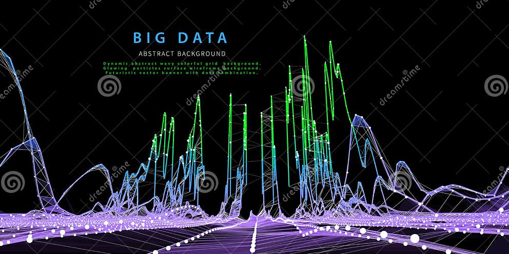 Abstract Analytical Background with Polygonal Grid Analyze. Big Data. Analytics Algorithms Data ...