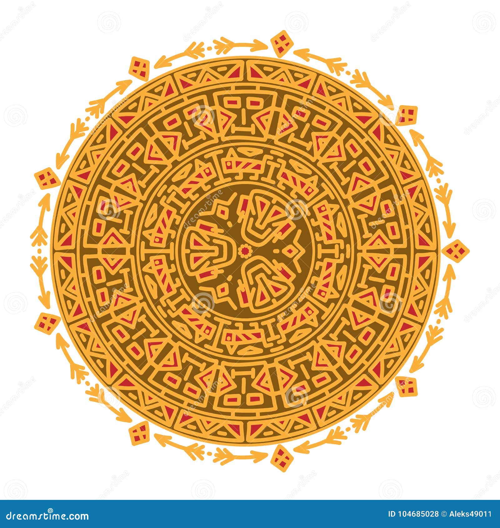 Abstract ancient pattern stock vector. Illustration of amulet - 104685028