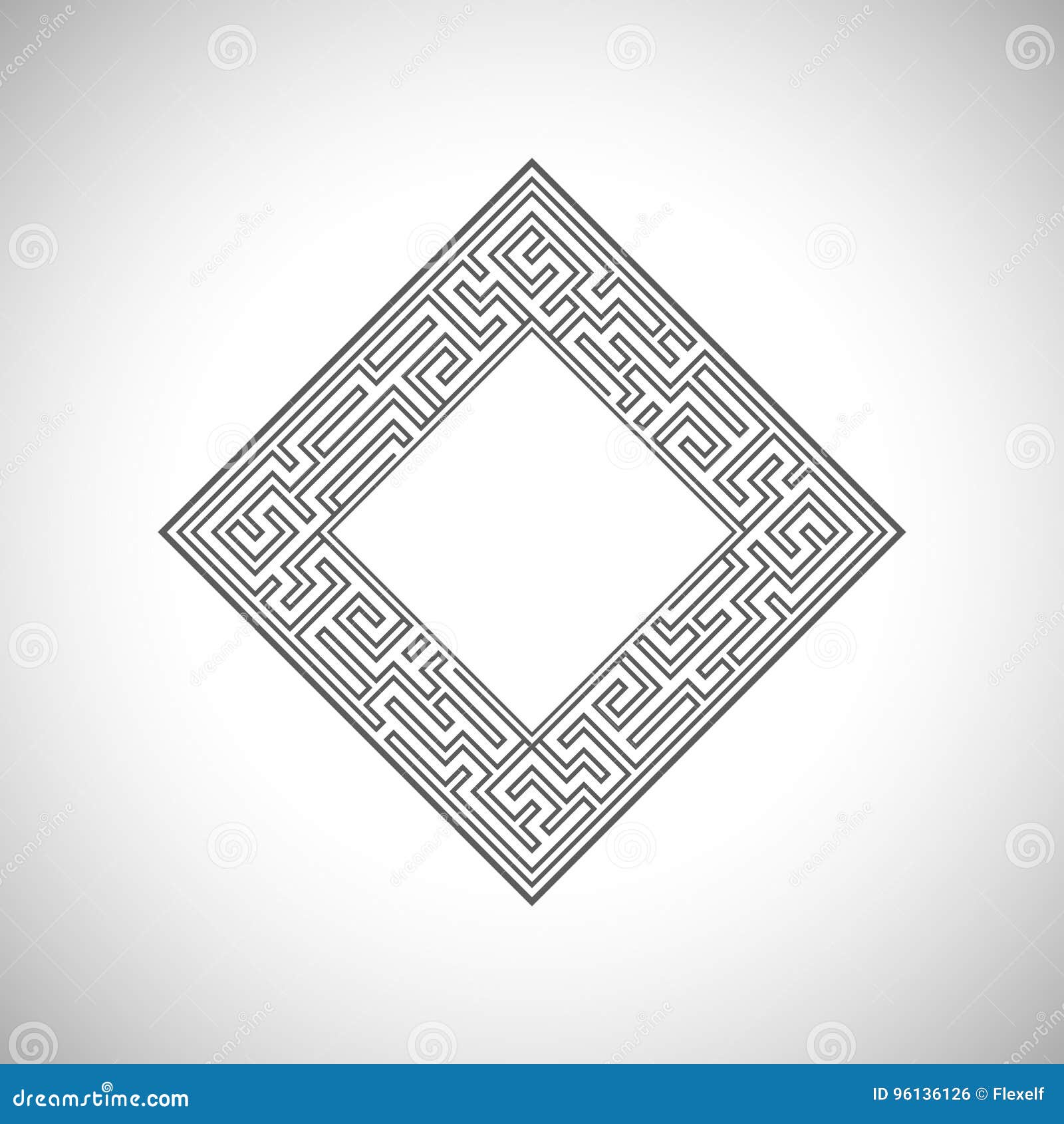 Abstract Ancient Square Frame. Stock Vector - Illustration of empty ...