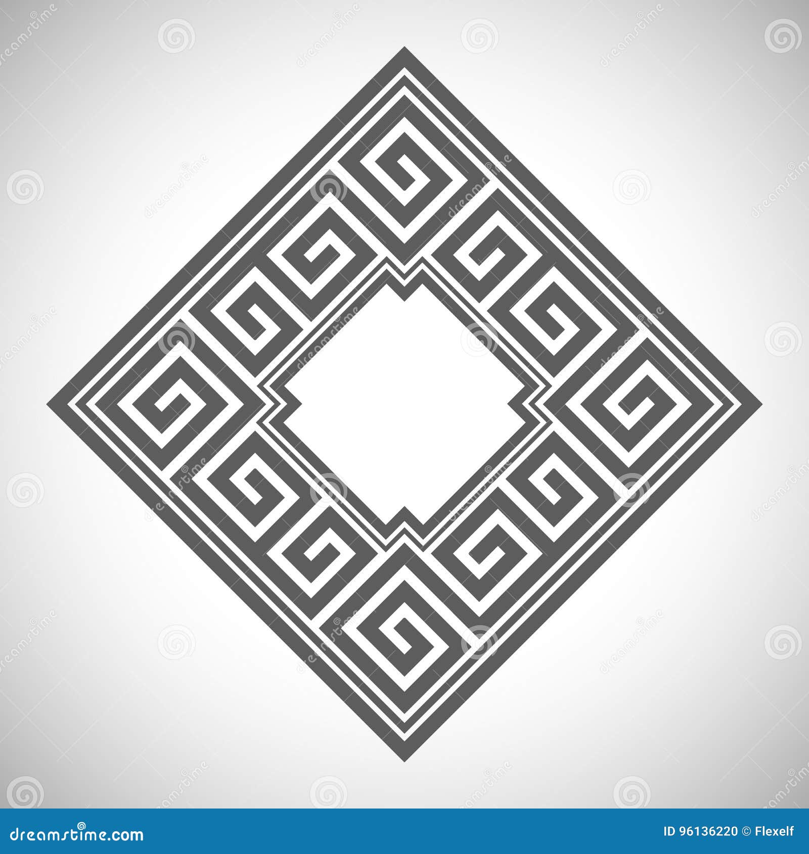 Abstract Ancient Square Frame. Stock Vector - Illustration of ...