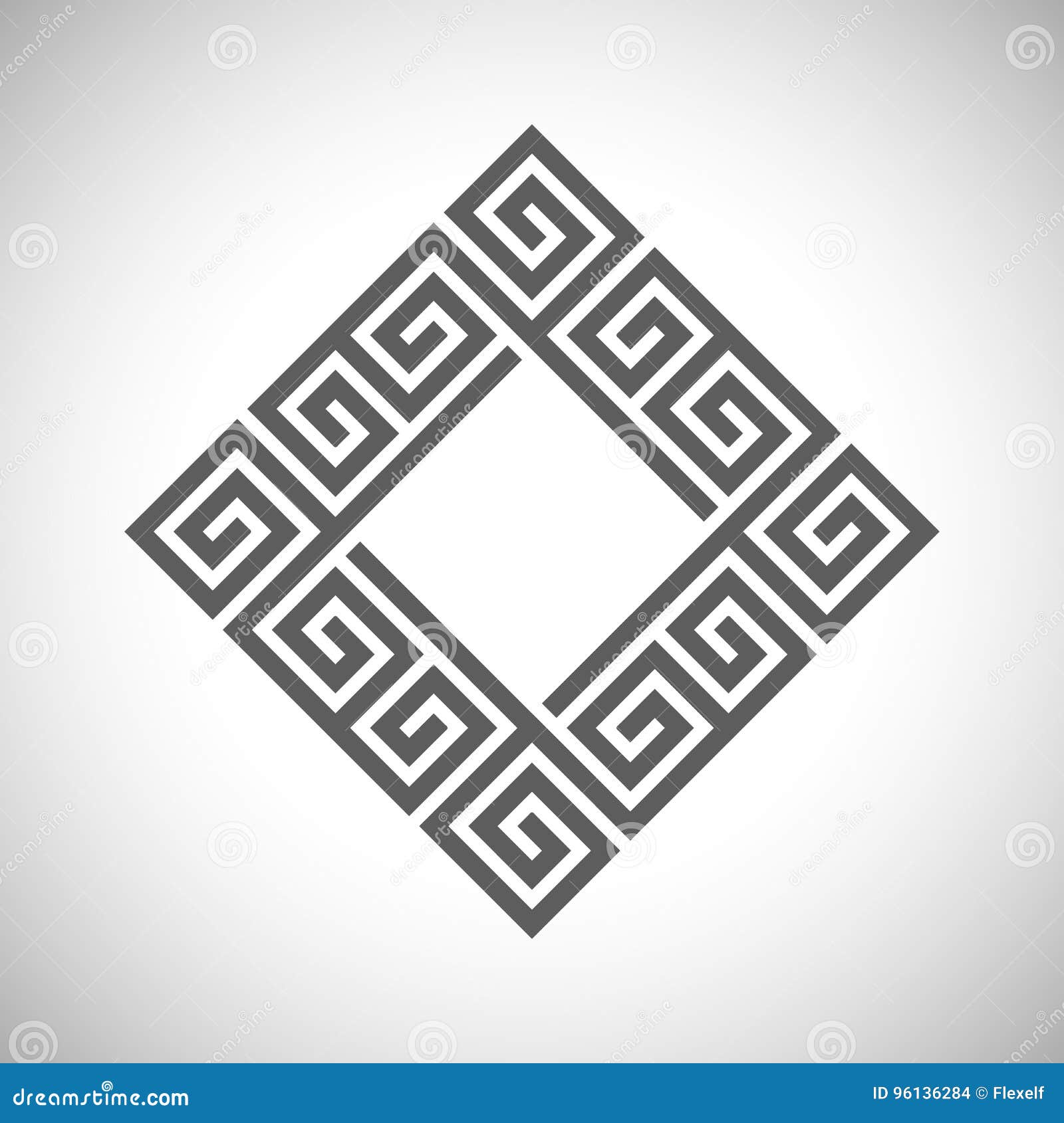 Abstract Ancient Square Frame. Stock Vector - Illustration of greece ...