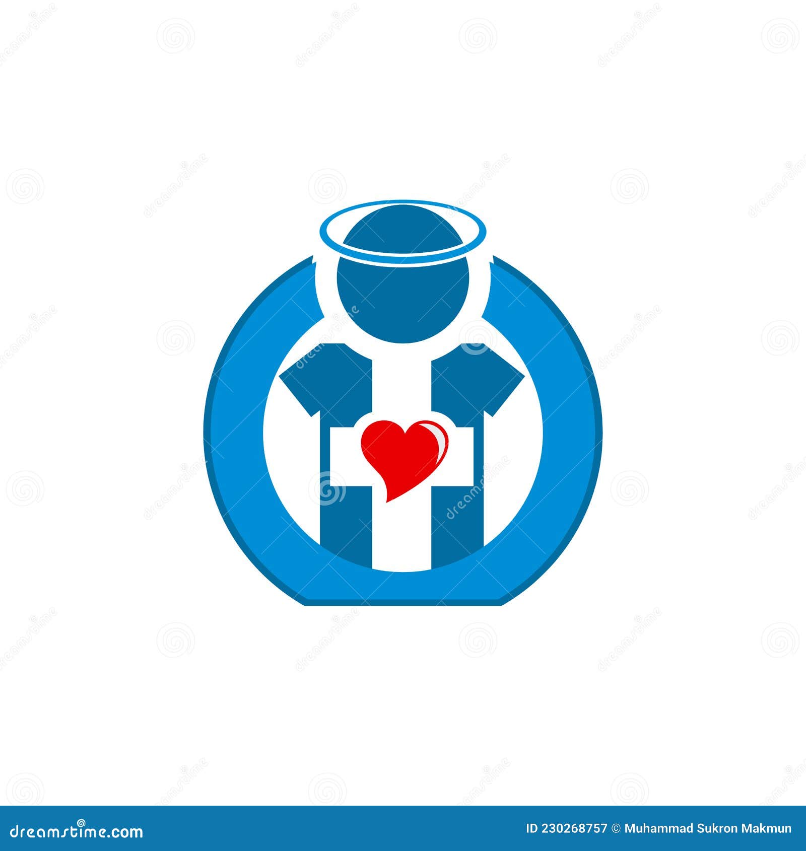Abstract Angel Heart Logo Icon Stock Vector - Illustration of wing ...