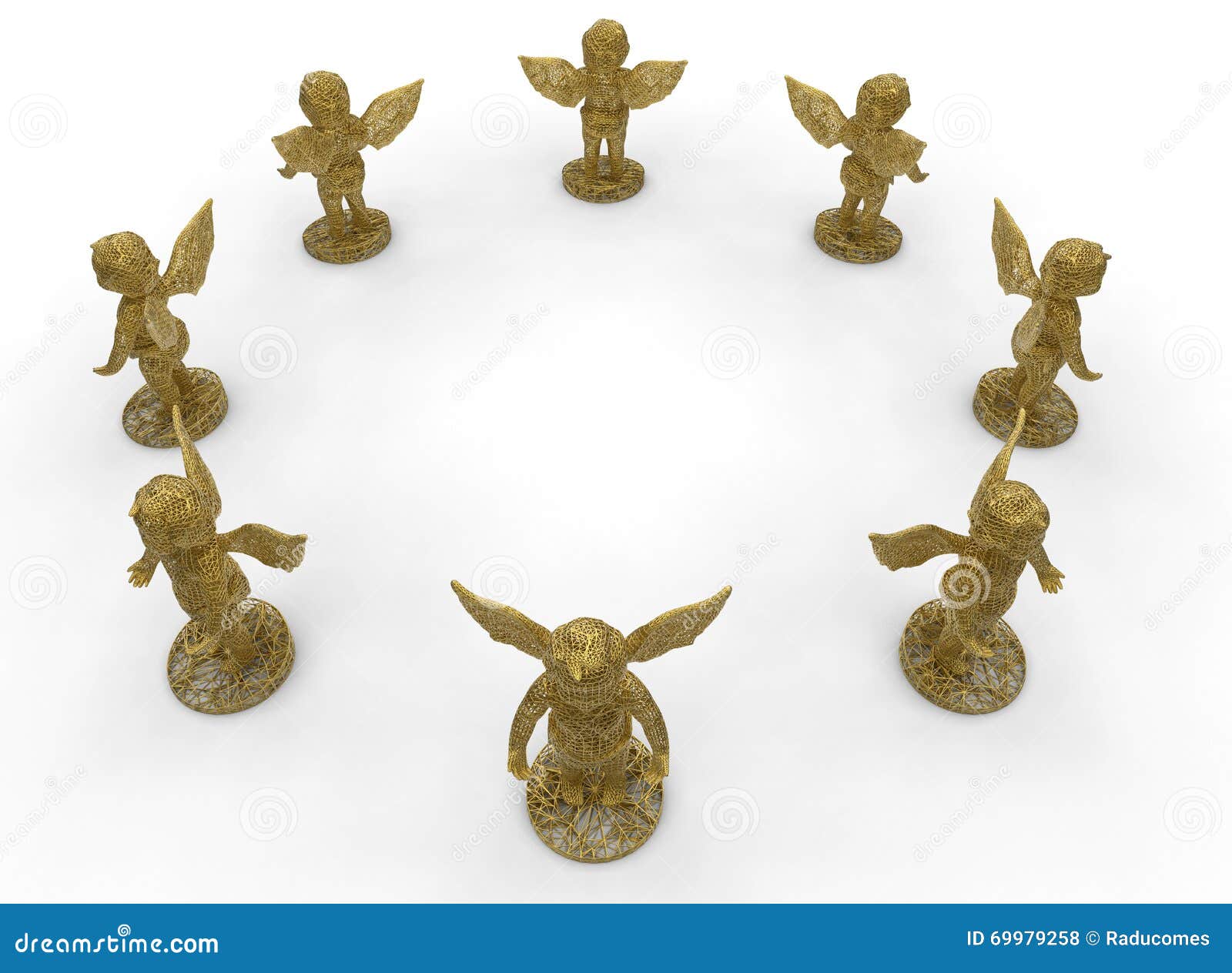 Abstract Angels Circular Pattern Stock Illustration - Illustration of ...