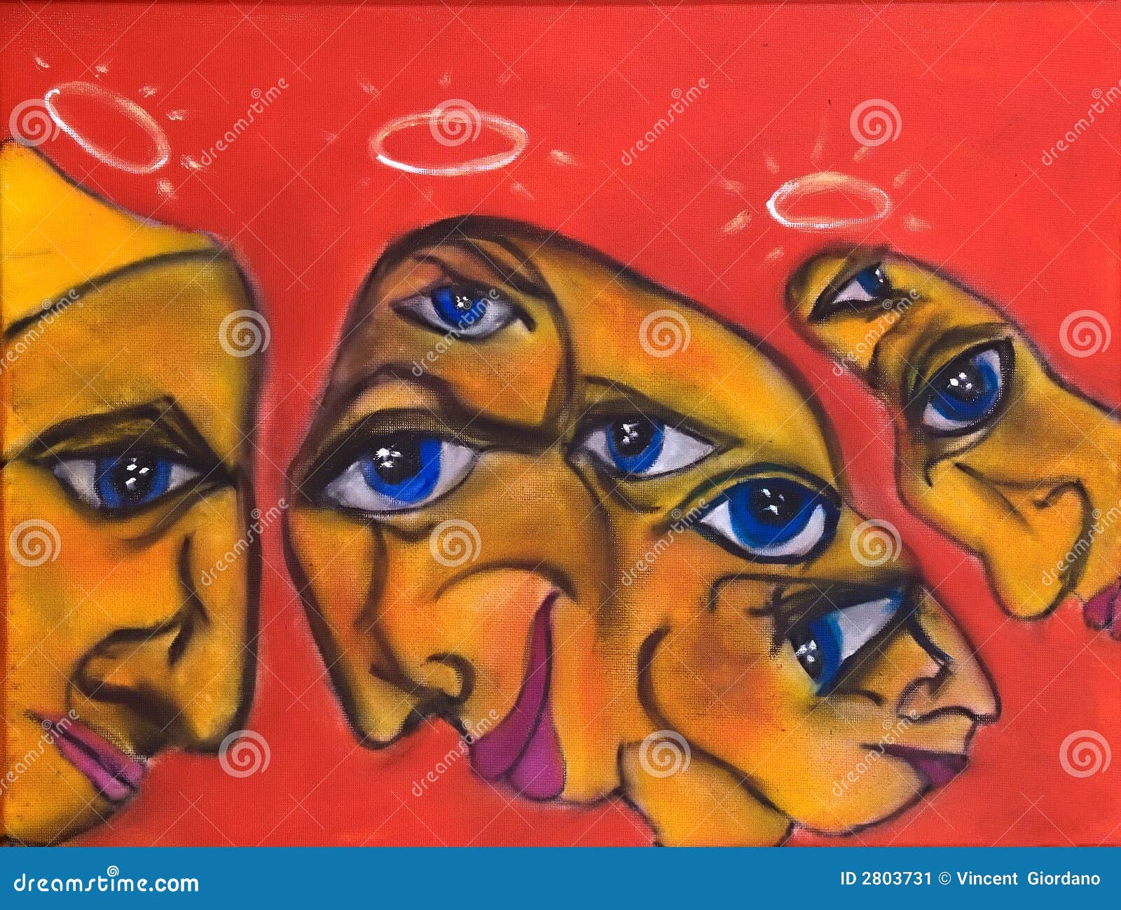 Abstract angels painting stock illustration. Illustration of archangel ...