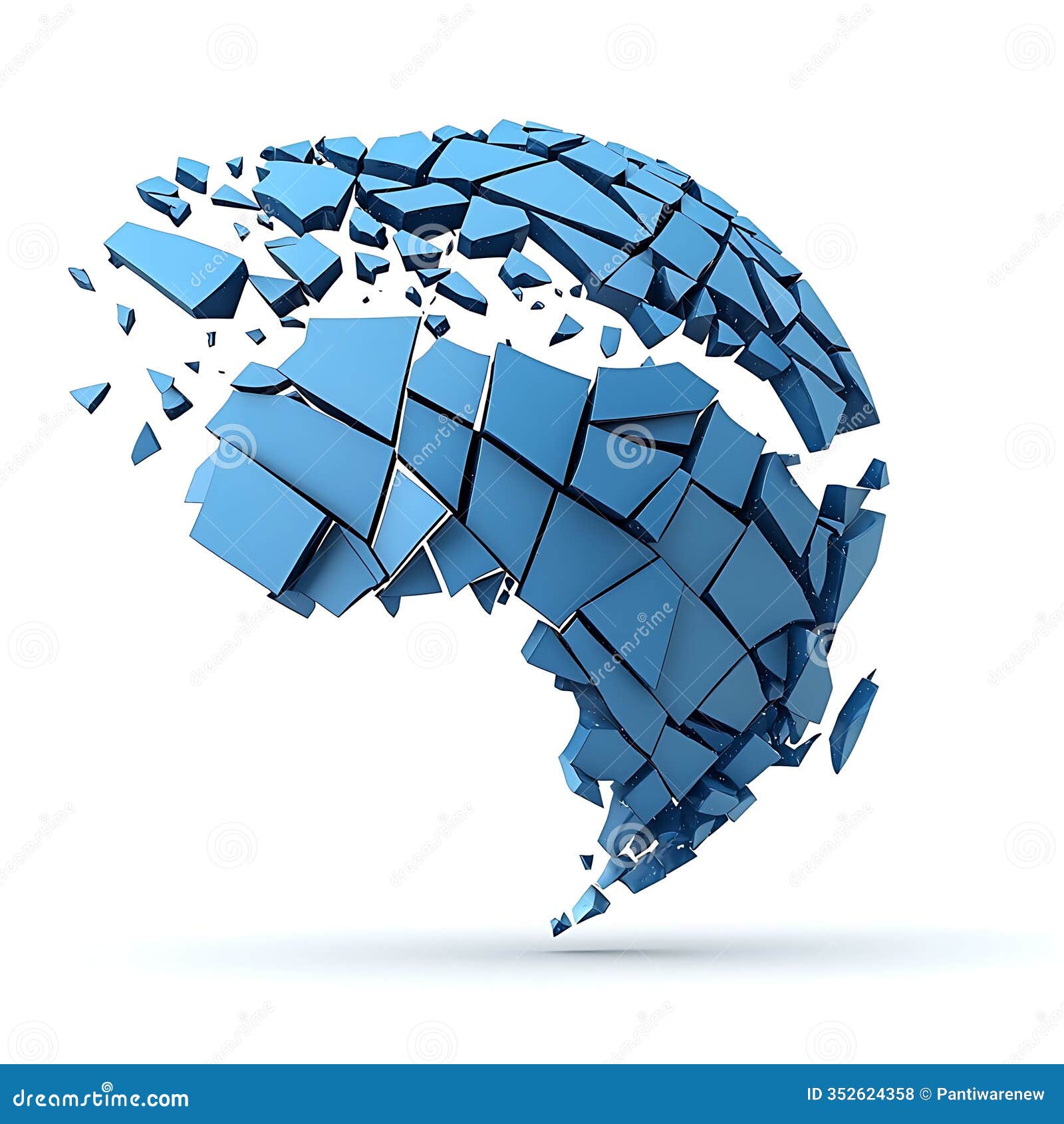 Abstract Angled Representation of Earth Fragment Stock Illustration ...