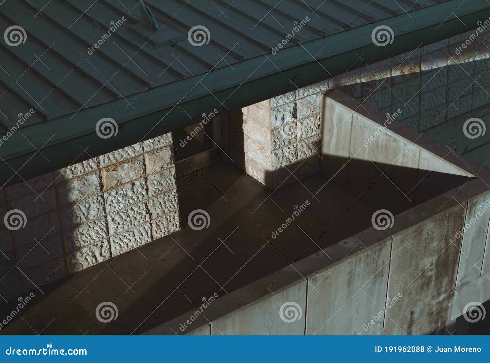Abstract Angles of Light Over Concrete Stock Photo - Image of rooftop ...