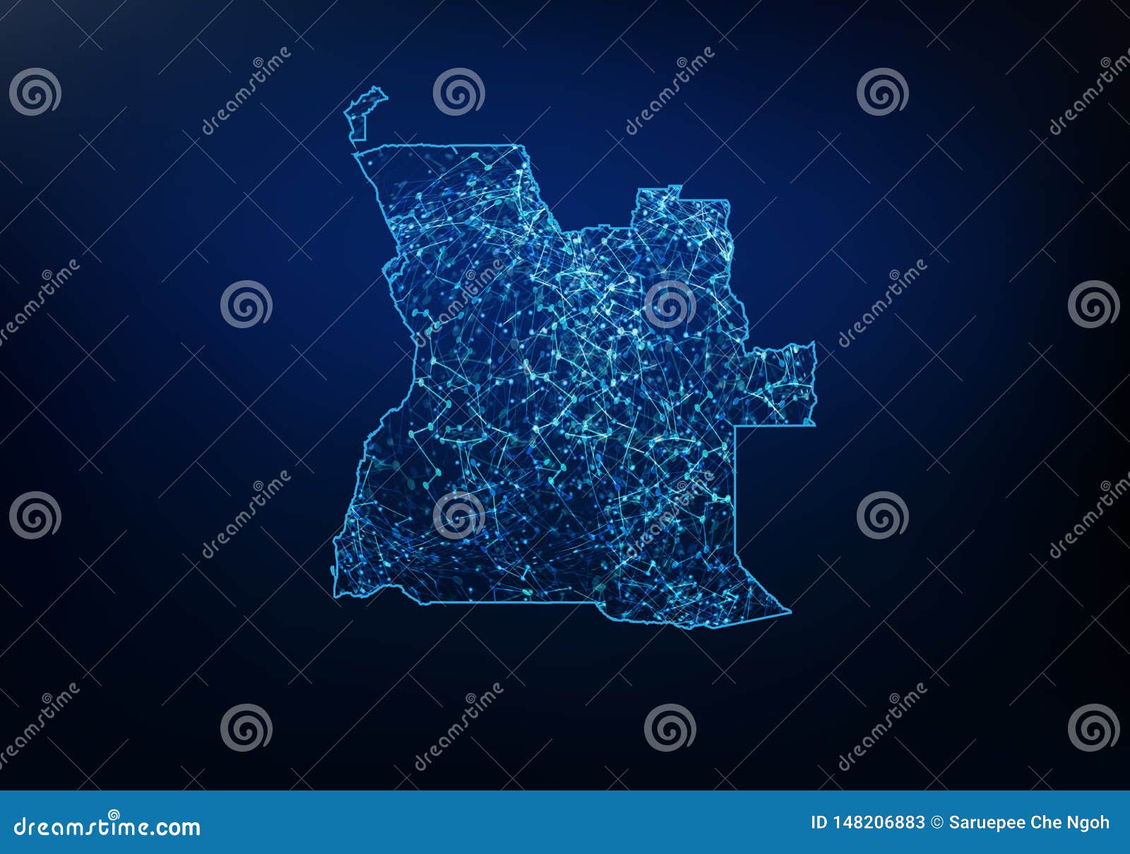 Angola IOT (Internet Of Things). IOT Modern Concept. Stock Image ...