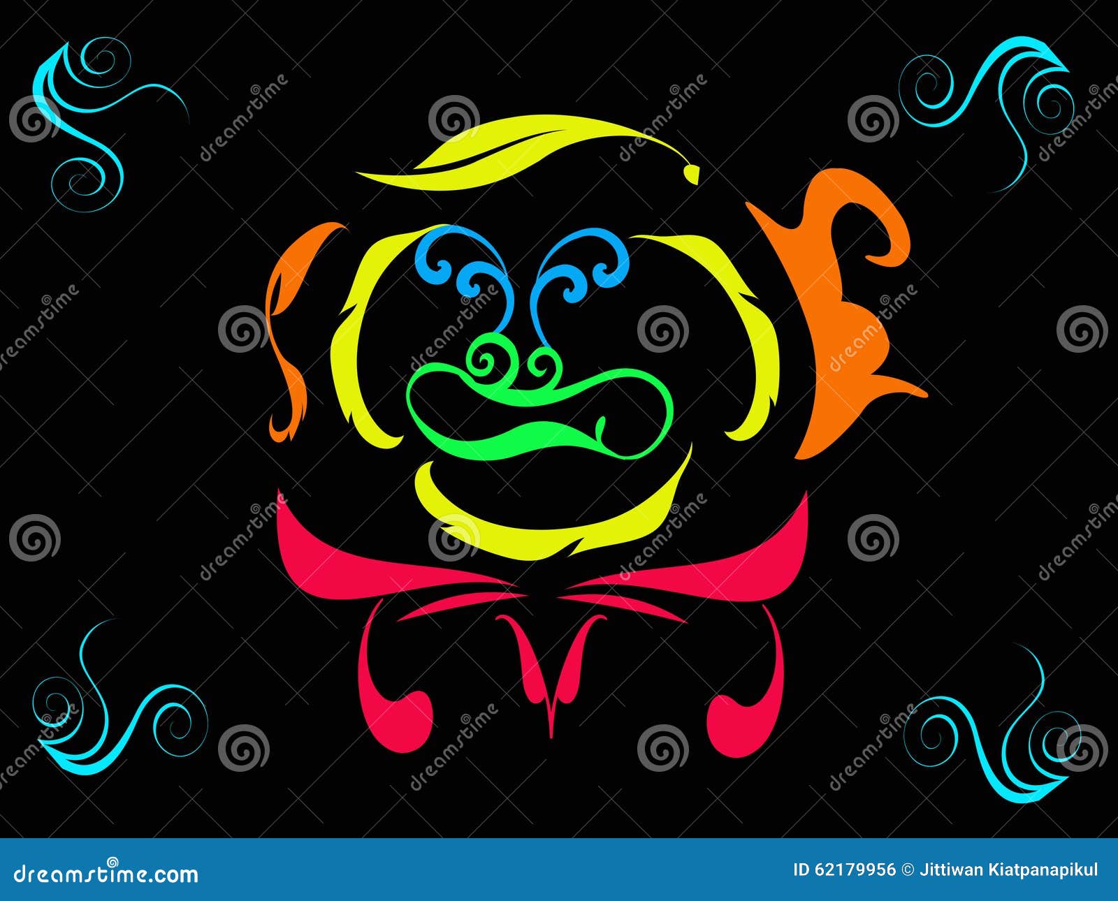 Abstract Angry Face Expression Background Stock Illustration ...