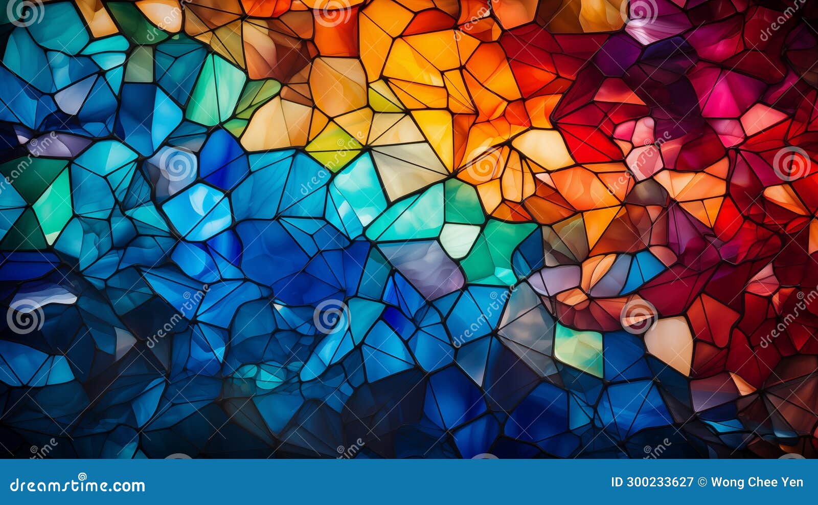 Abstract Angular Strain Glass Mosaic Design Illustration Stock ...