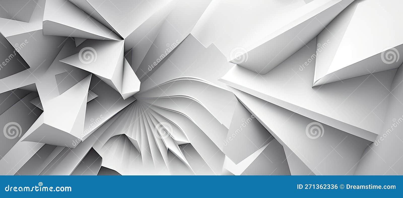 Abstract Angular White Background with Shadows. Generative Ai Stock ...