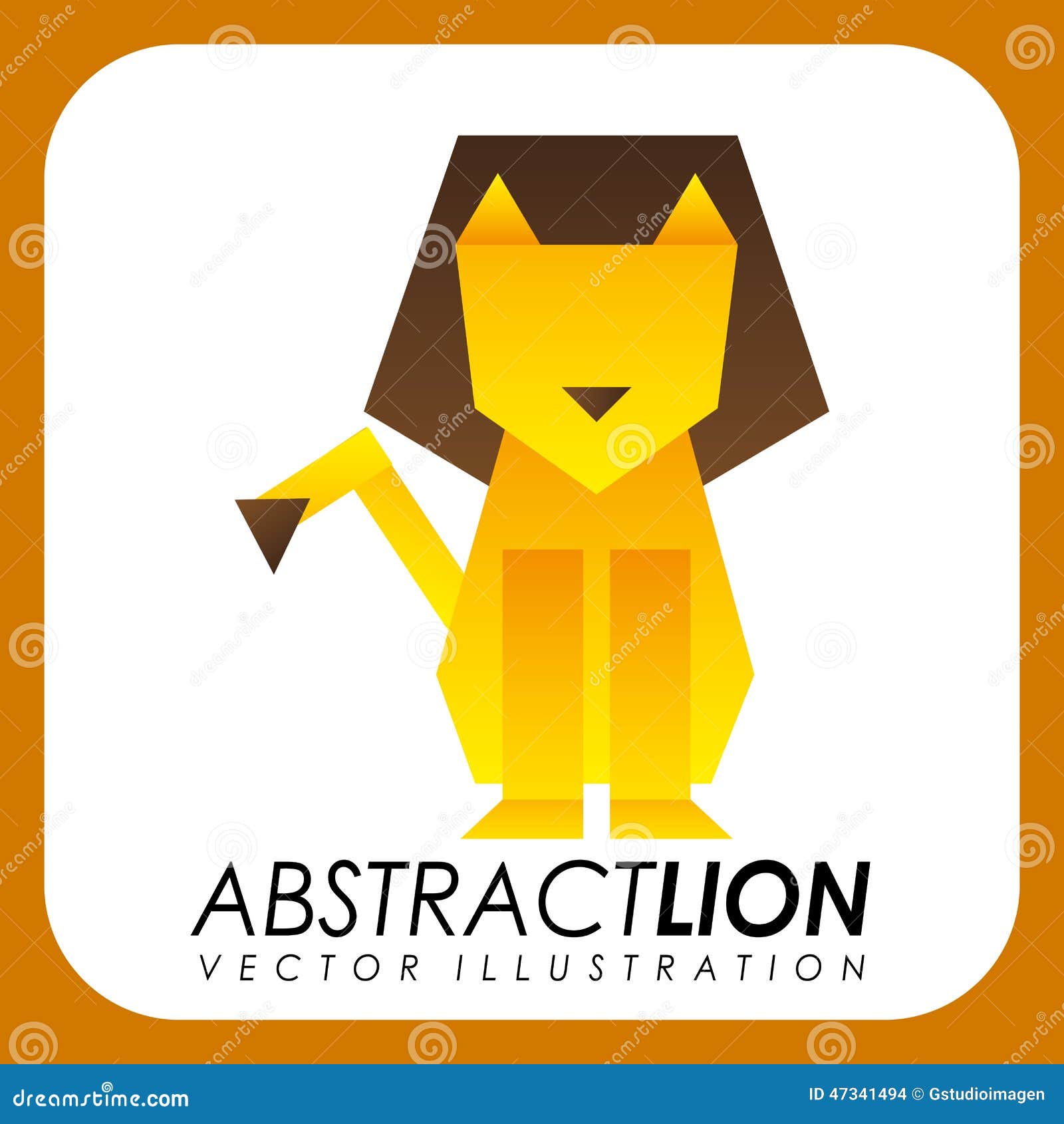 Abstract animal design stock vector. Illustration of lion - 47341494