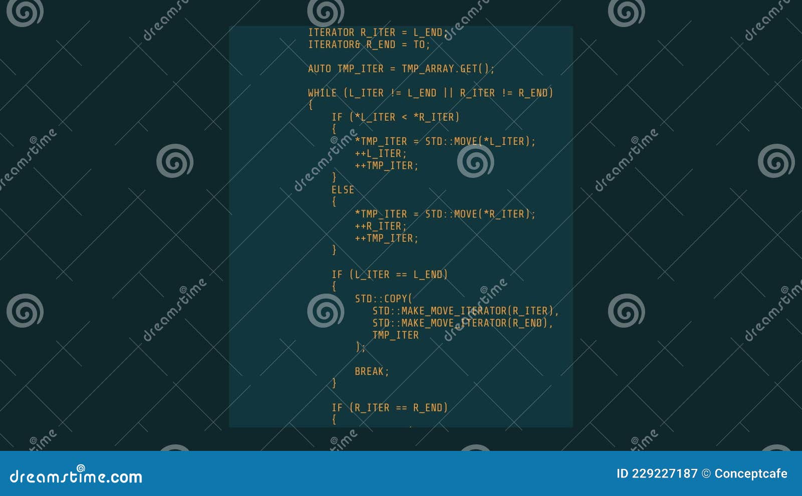 Large Animated Block with Scrolling Abstract Code. Stock Video - Video ...