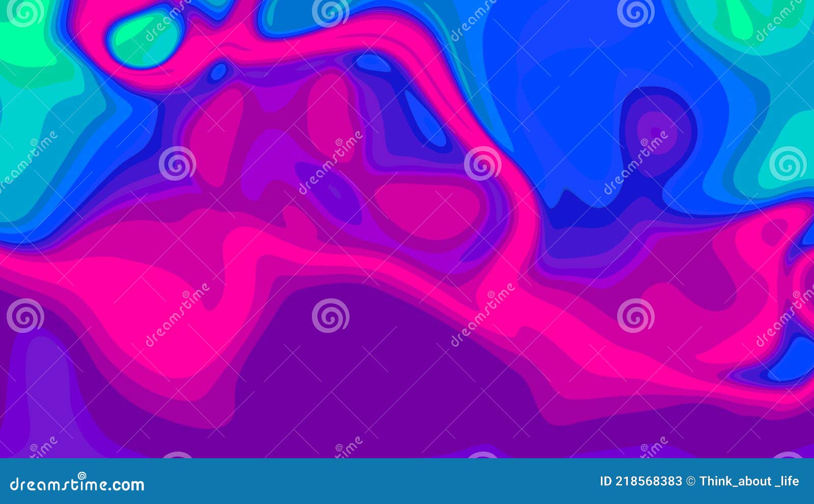 Abstract Animated Colorful Paint Ink Liquid. Stock Illustration ...