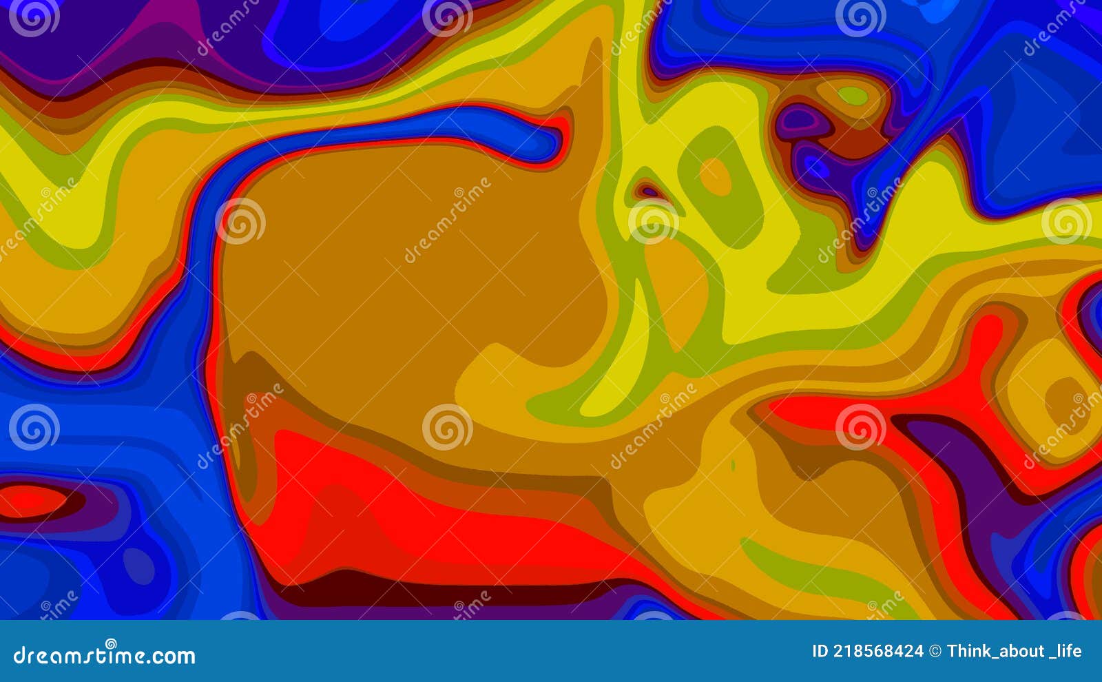 Abstract Animated Colorful Paint Ink Liquid. Stock Illustration ...