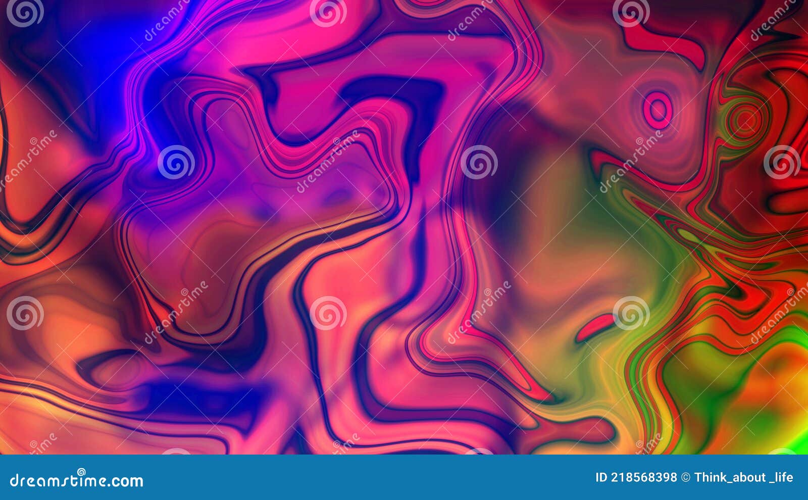 Abstract Animated Colorful Paint Ink Liquid. Stock Illustration ...