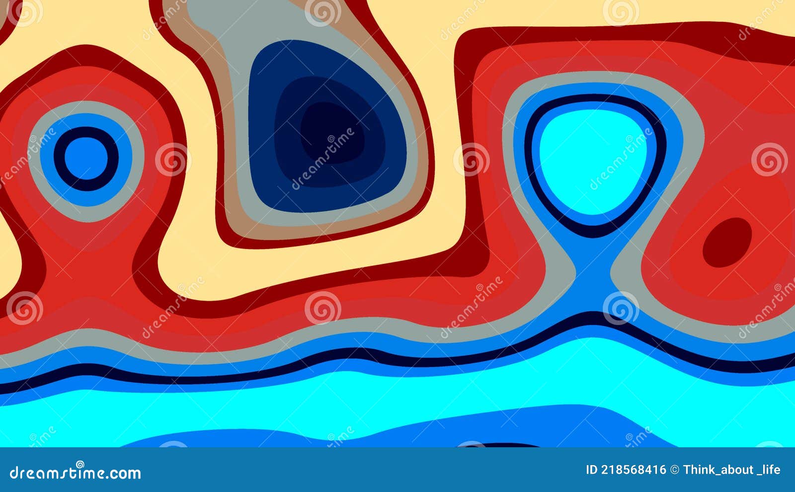 Abstract Animated Colorful Paint Ink Liquid. Stock Illustration ...