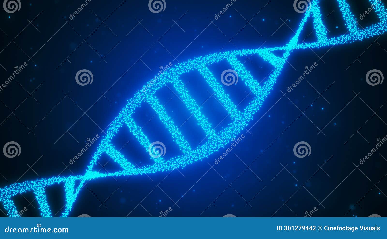 Abstract Animated Construction of a DNA Molecule from Particles Stock ...