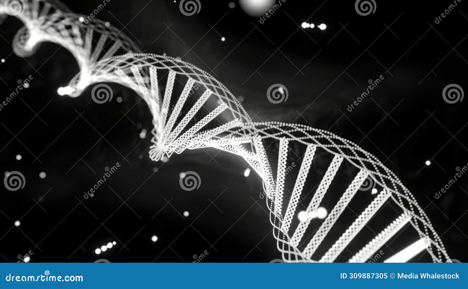 Abstract Animated Construction of DNA Molecule of Small Particles ...