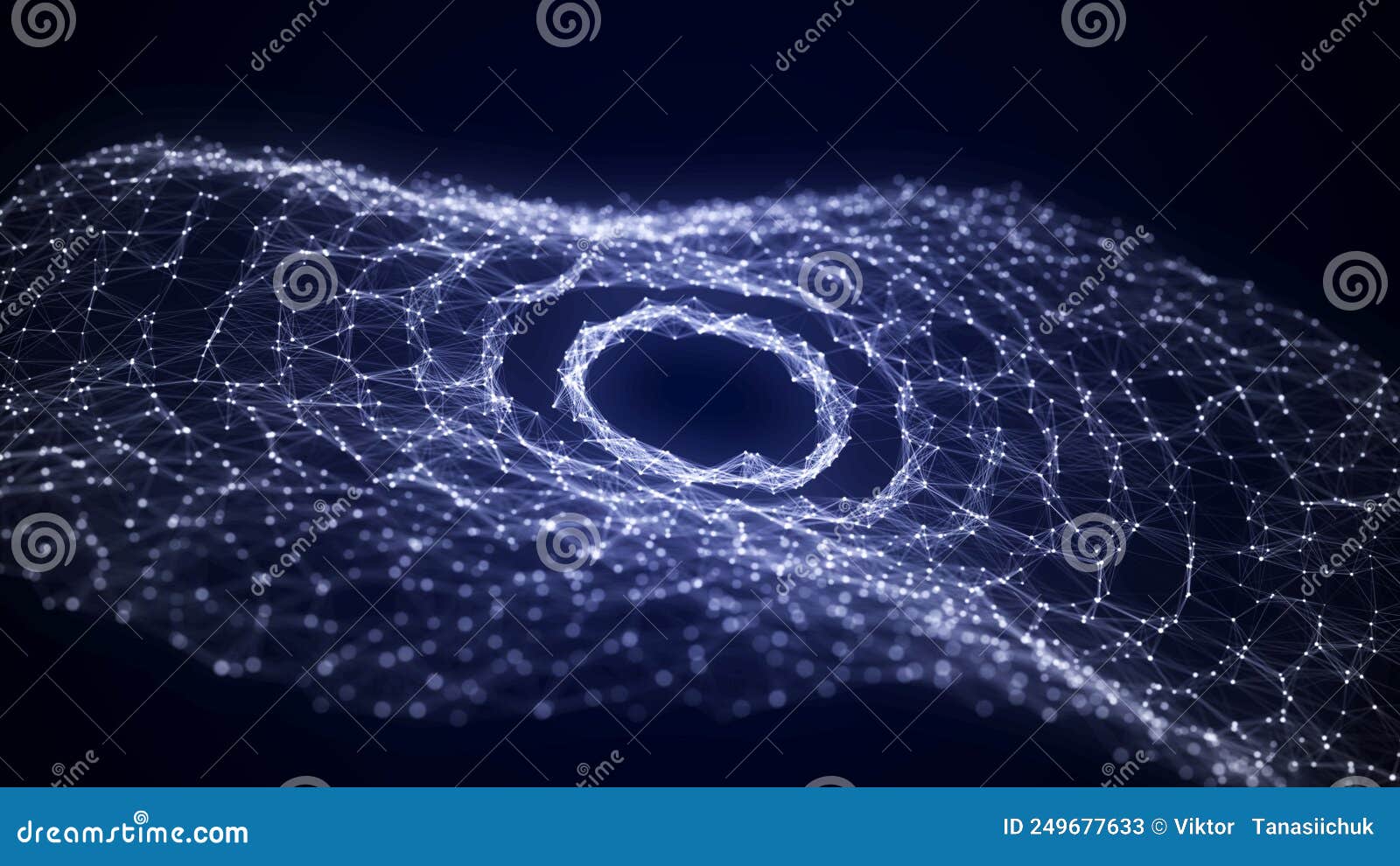 Abstract Animated Futuristic Background. Big Data Visualization ...